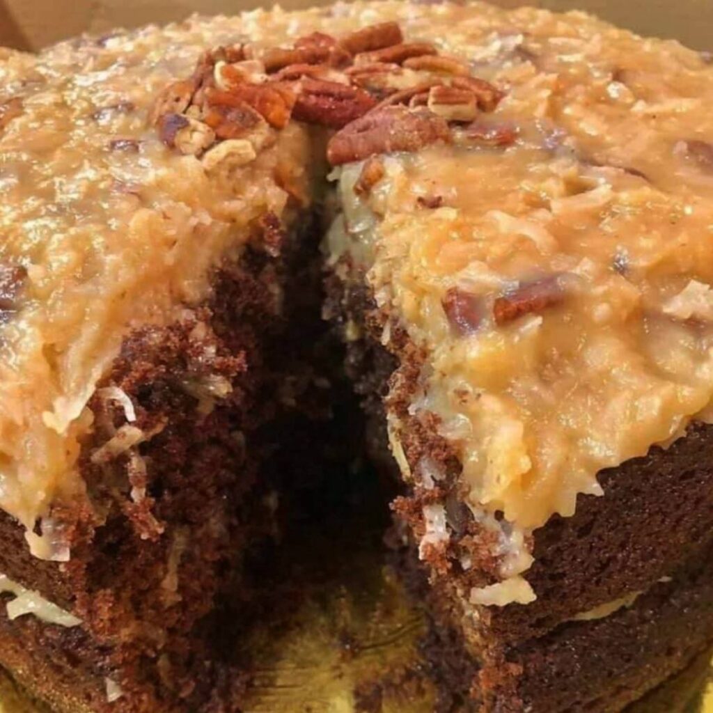 German Chocolate Layer Cake with Coconut Pecan Frosting - Viral Recipes